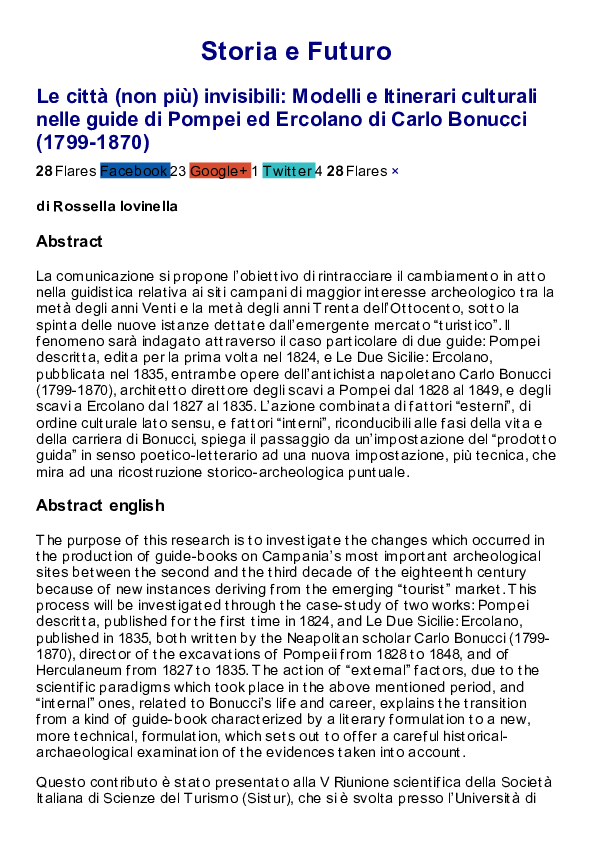 (PDF) "Le città (non più) invisibili. Modelli e Itinerari culturali ...