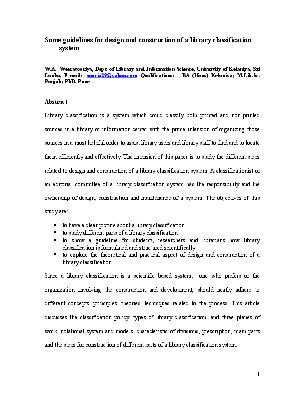 (DOC) Some guidelines for design and construction of a library ...
