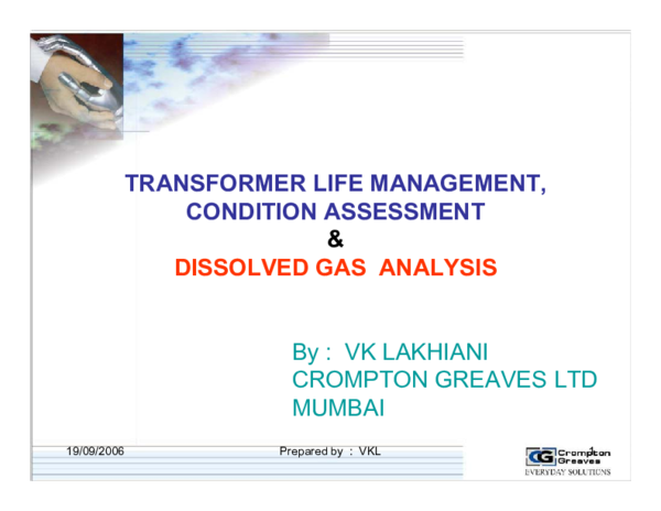 (PDF) TRANSFORMER LIFE MANAGEMENT, CONDITION ASSESSMENT & DISSOLVED GAS ...