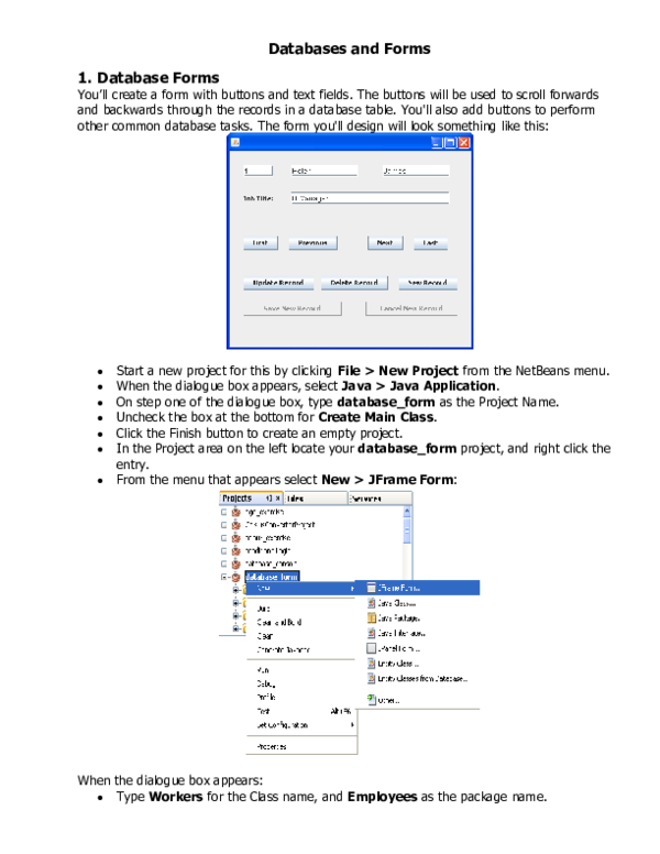 (PDF) Databases and Forms