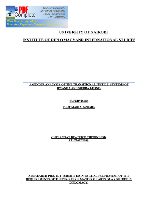 (PDF) A GENDER ANALYSIS OF THE TRANSITIONAL JUSTICE SYSTEMS OF RWANDA ...