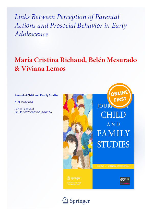 (PDF) Links between perception of parental actions and prosocial ...