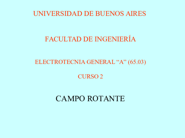 (PPT) Campo Rotante -1