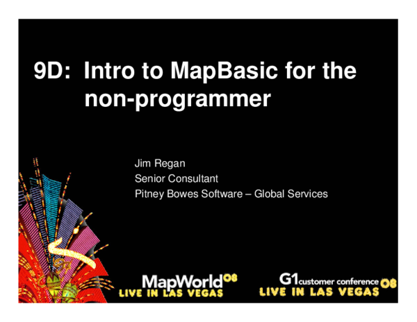 (PDF) 9D: Intro to MapBasic for the non-programmer Jim Regan Senior ...