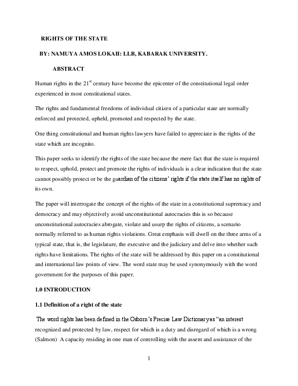 (PDF) RIGHTS OF THE STATE