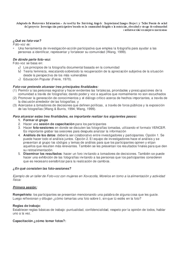 (PDF) Qué es foto-voz? Foto-voz es