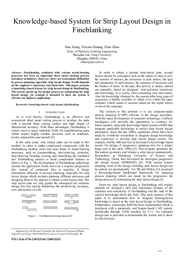 (PDF) Knowledge-based system for strip layout design in fineblanking