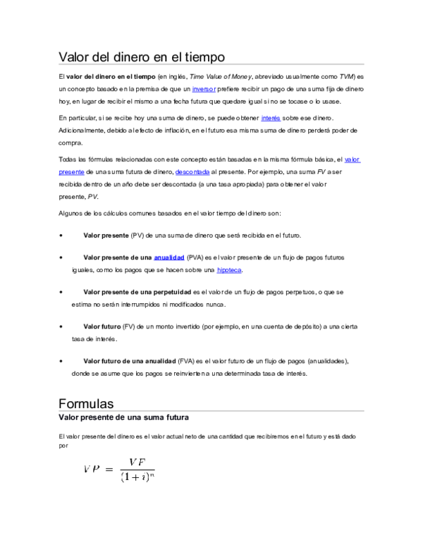 (DOC) Valor del dinero en el tiempo