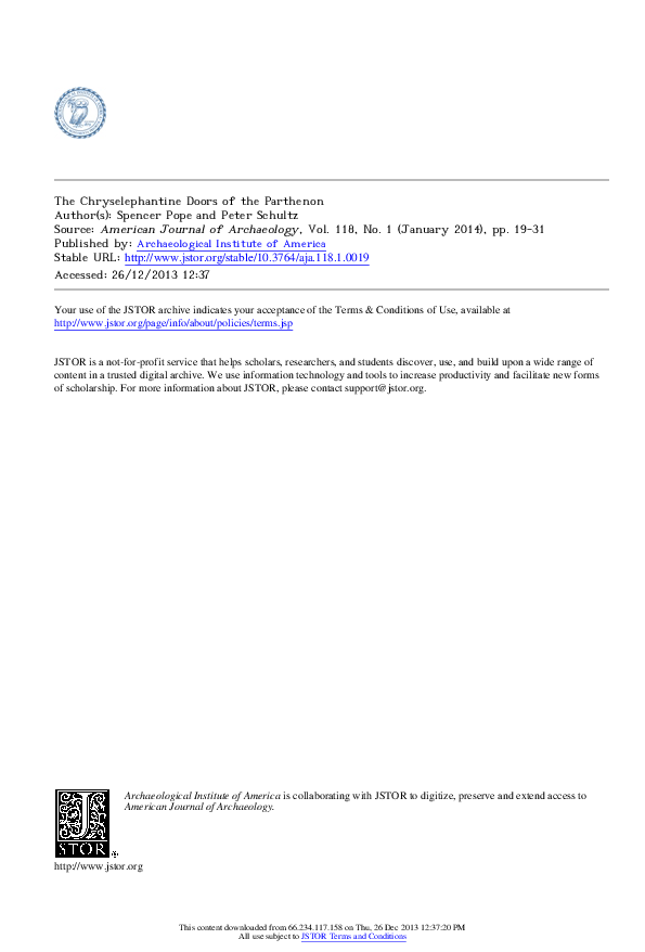 (PDF) The Chryselephantine Doors of the Parthenon
