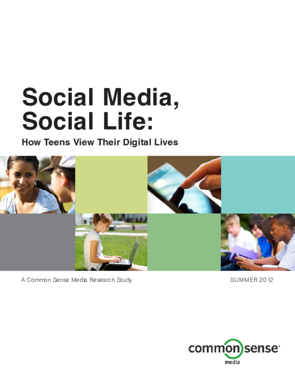 (PDF) Social Media, Social Life: How Teens View Their Digital Lives A ...
