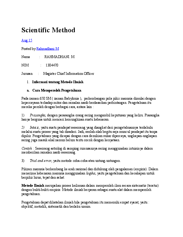 (DOC) Scientific Method
