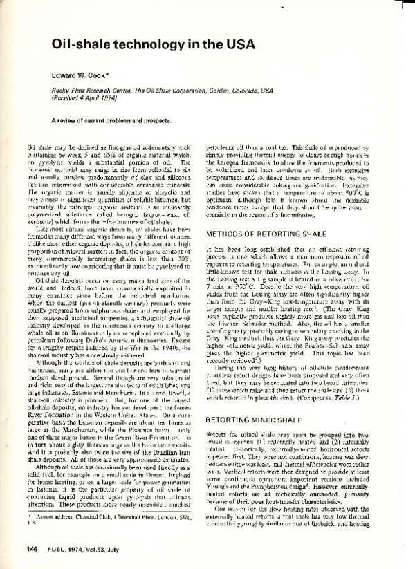 (PDF) Oil-Shale Technology in the USA