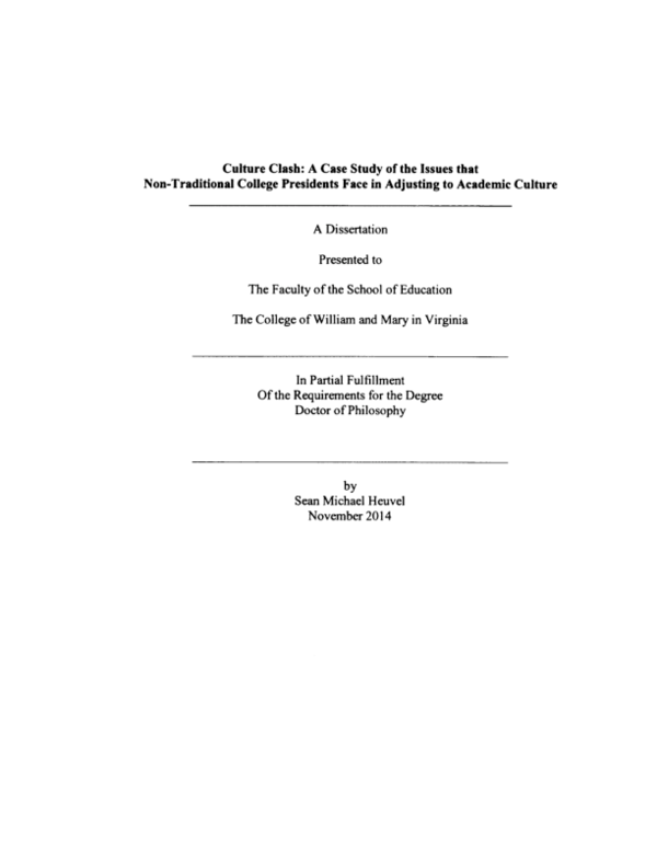 (PDF) Culture Clash: A Case Study of the Issues that Non-Traditional ...