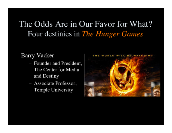 (PDF) 2012. The odds are in our favor for what? Four destinies in the ...