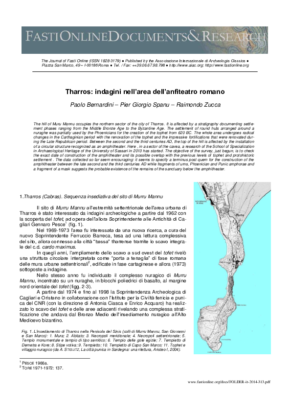 (PDF) Paolo Bernardini, Pier Giorgio Spanu, Raimondo Zucca (2014 ...