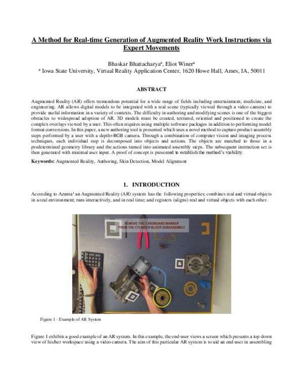 (PDF) Minimal AR: visual asset optimization for the authoring of ...