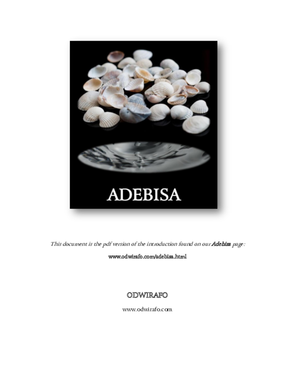(PDF) ADEBISA - Akan Divination