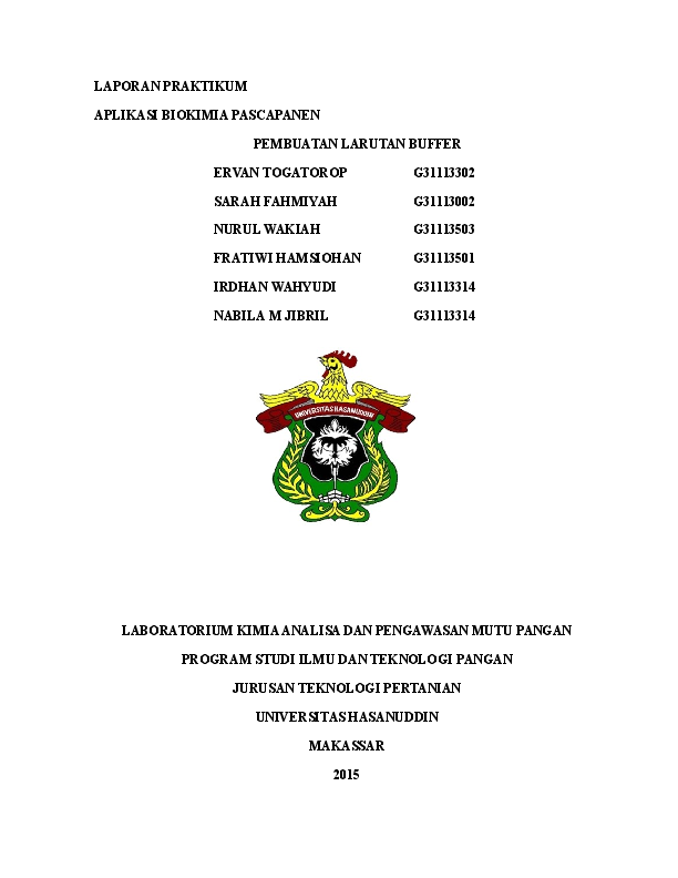 (DOC) PEMBUATAN BUFFER ASETAT, BUFFER FOSFAT dan BUFFER SITRAT