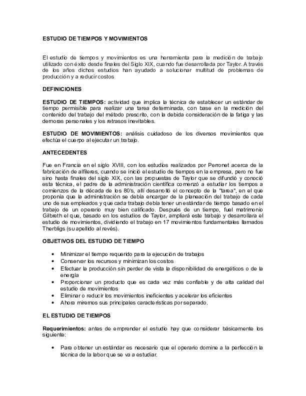 Doc Estudio De Tiempos Y Movimientos