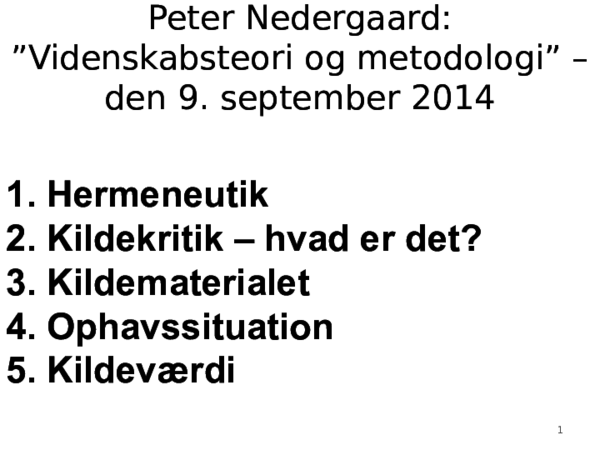 (PPT) Hermeneutik og kildekritik