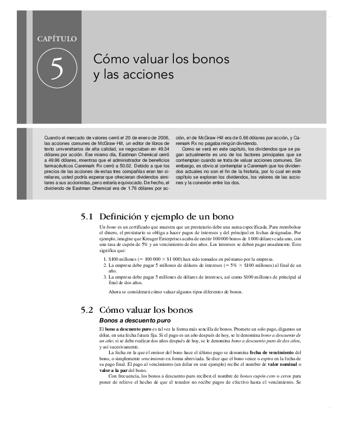 (PDF) Cómo valuar los bonos y las acciones