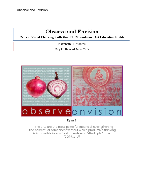 (DOC) Observe and Envision: Critical Visual Thinking Skills that STEM ...