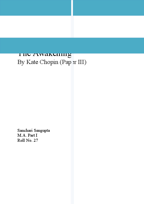 (DOC) Shackles of Edna Pontellier in "The Awakening" by Kate Chopin