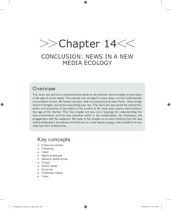 (PDF) Conclusion: News in a New Media Ecology