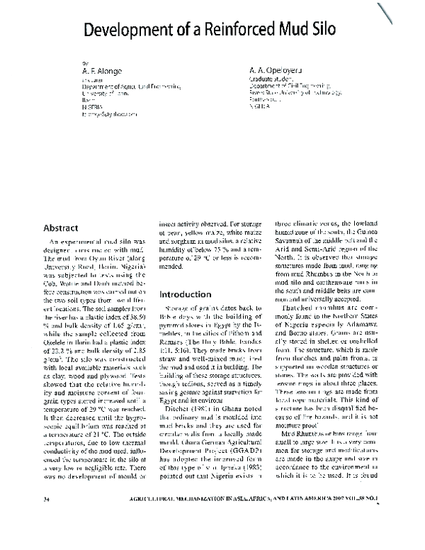 (PDF) Development of a Reinforced mud silo