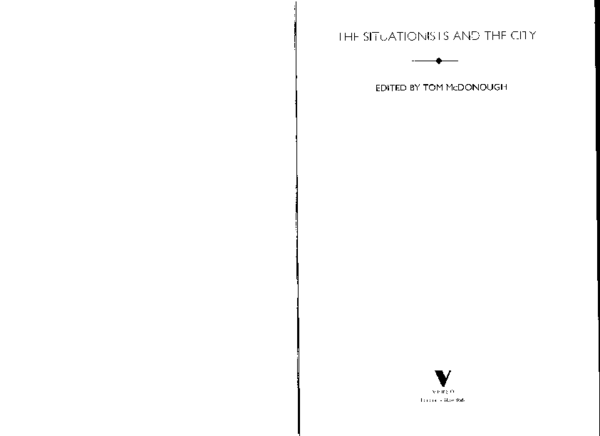 (PDF) The Situationists and the City