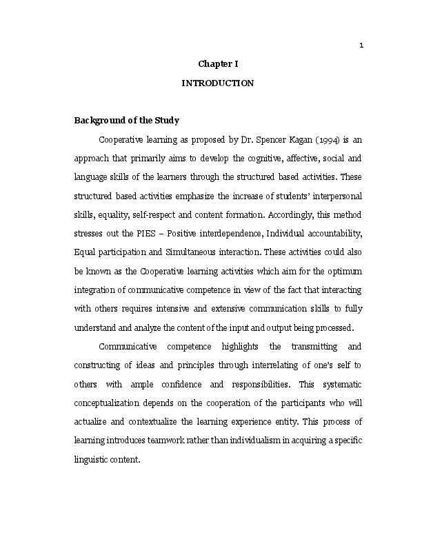 (DOC) Chapter I INTRODUCTION Background of the Study