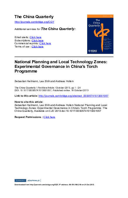(PDF) National Planning and Local Technology Zones: Experimental ...