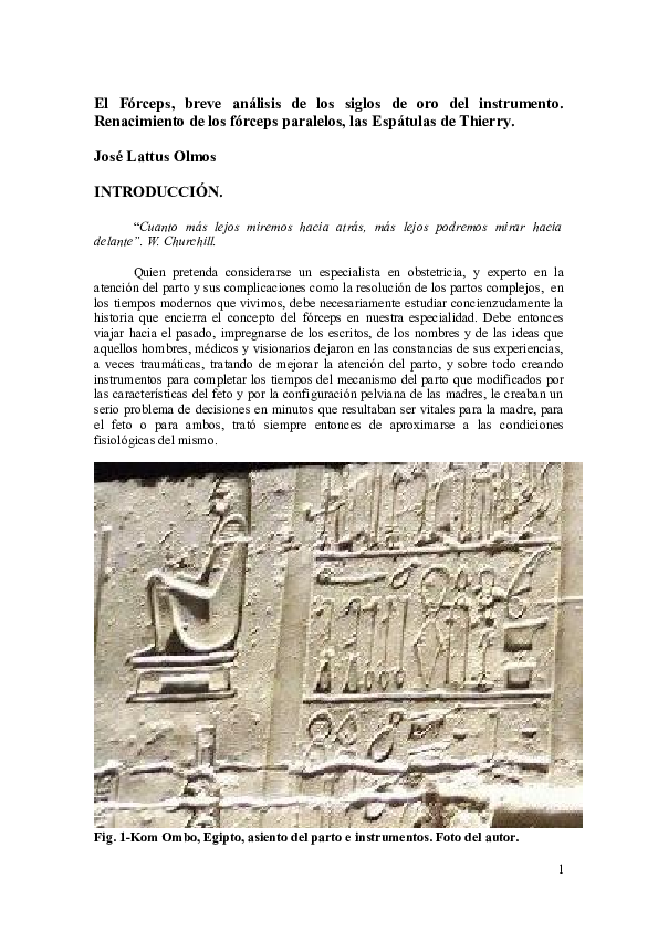 (DOC) El Fórceps, breve análisis de los siglos de oro del instrumento ...
