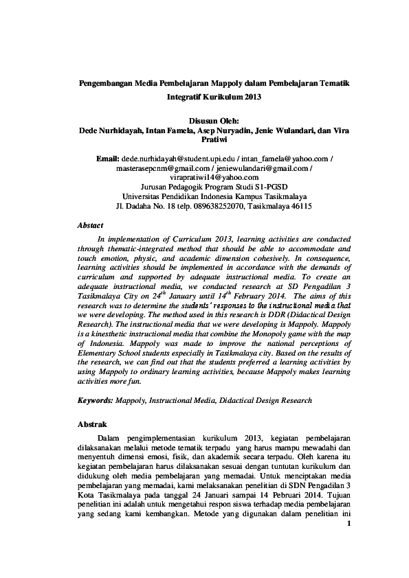 (PDF) Pengembangan Media Pembelajaran Mappoly dalam Pembelajaran ... (PDF) Pengembangan Media Pembelajaran Mappoly dalam Pembelajaran ...