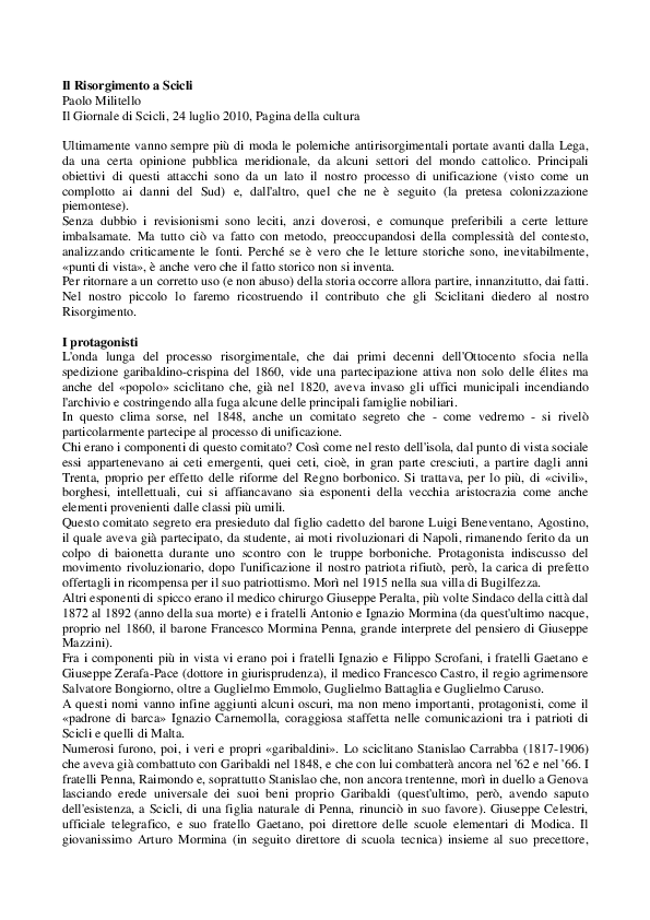 (PDF) Il Risorgimento a Scicli