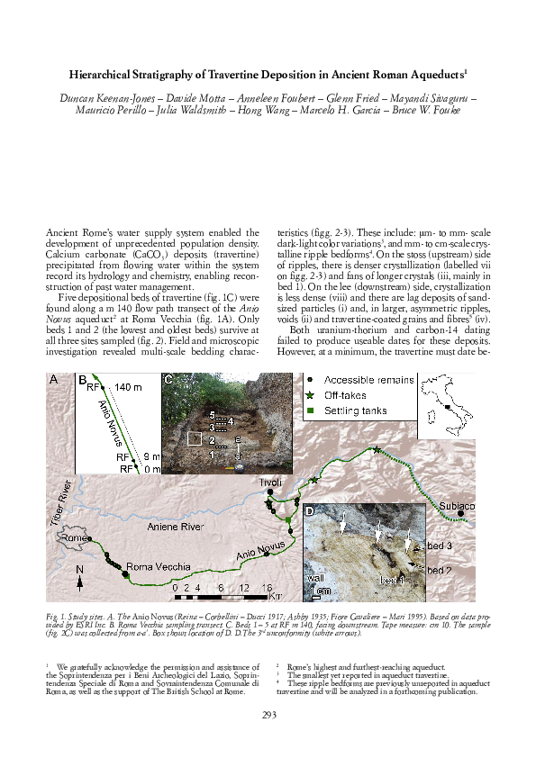 (PDF) Hierarchical Stratigraphy of Travertine Deposition in Ancient ...