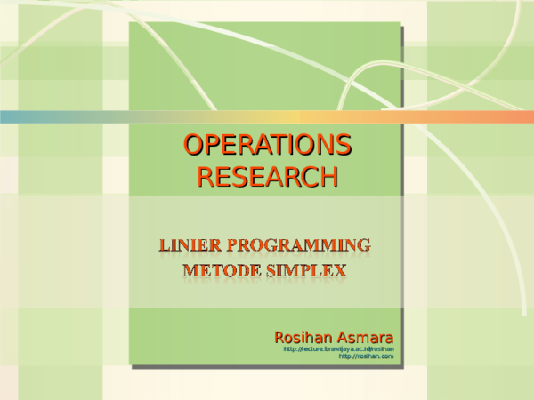 (PPT) Risetoperasi-3-linear-programming-metode-simplex