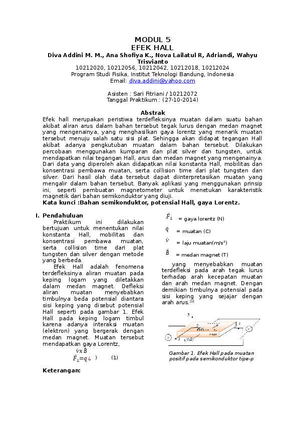 (DOC) [Modul 5 Efek Hall]
