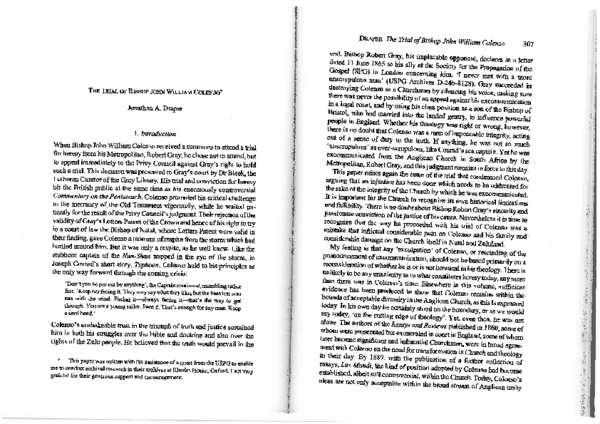 (PDF) The Trial of Bishop John William Colenso
