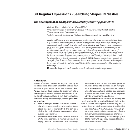 (PDF) 3D Regular Expressions - Searching Shapes IN Meshes: The ...