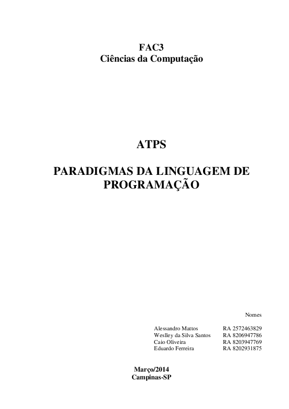 (PDF) PARADIGMAS DA LINGUAGEM DE PROGRAMAÇÃO
