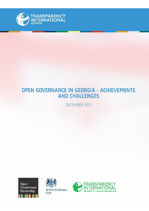 (PDF) Georgia's Open Governance: Progress and Issues