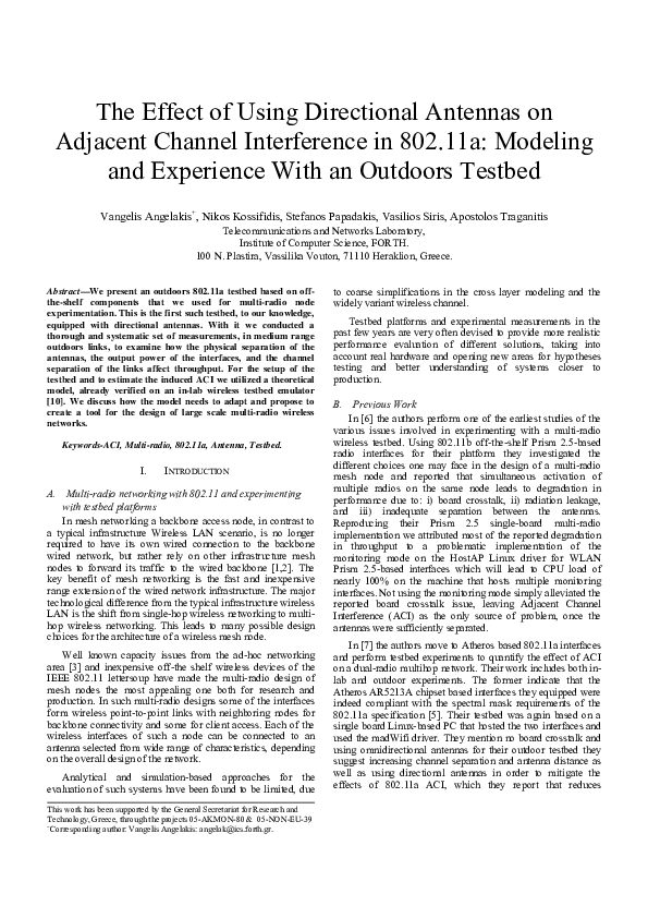 (PDF) The effect of using directional antennas on adjacent channel interference in 802.11a ...