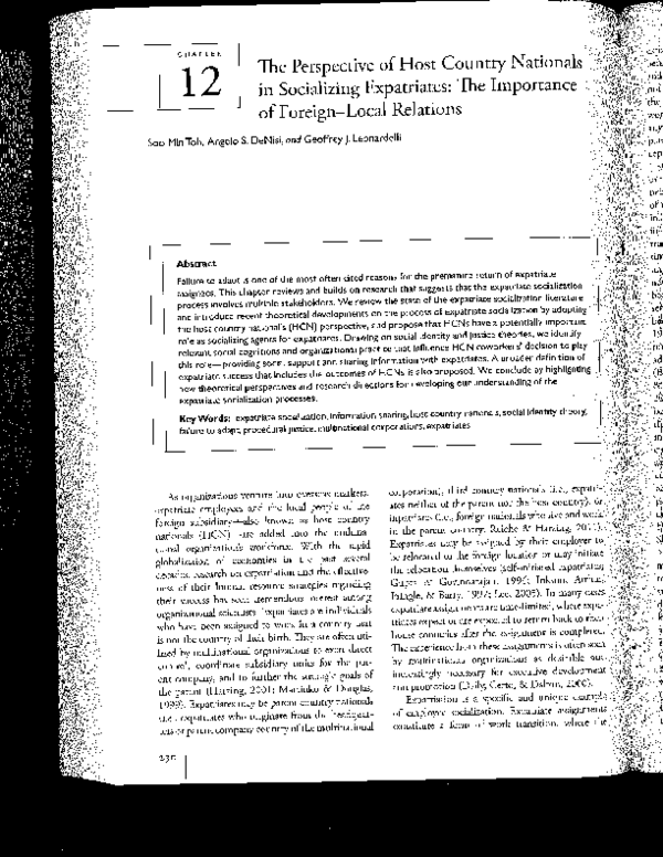 (PDF) The perspective of host country nationals in socializing ...