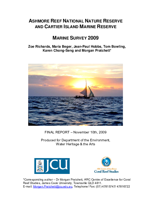 (PDF) Ashmore Reef National Nature Reserve and Cartier Island Marine ...