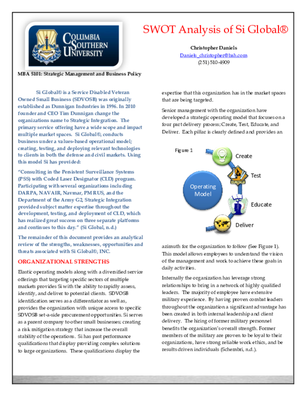 (PDF) SWOT Analysis of Si Global