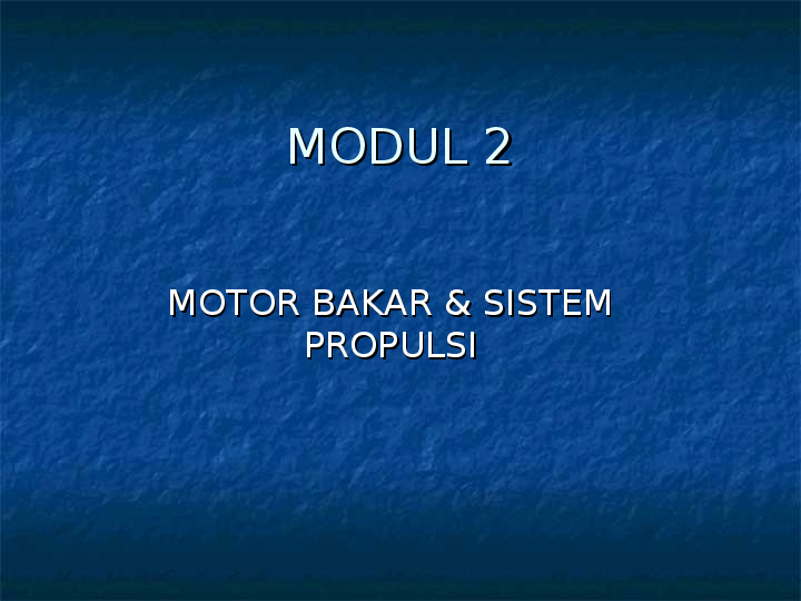 (PPT) Motor Bakar Modul 2 ( Universitas Pasundan )