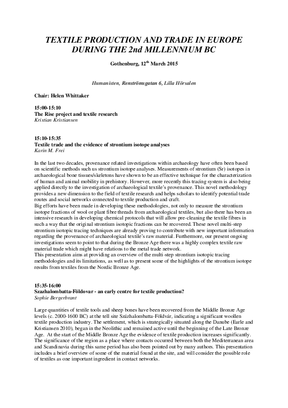 (PDF) Textile production and specialisation at Tiryns | Małgorzata ...