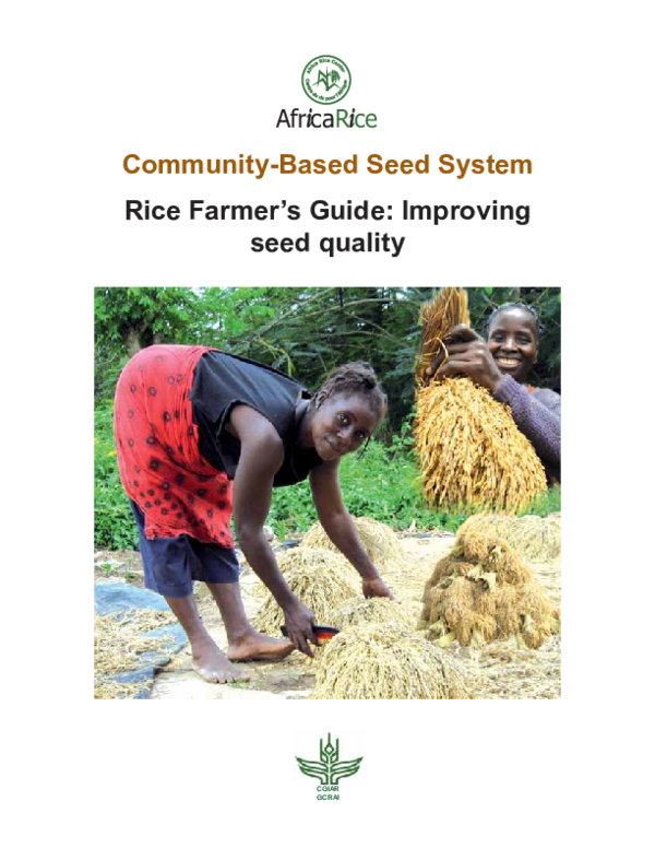 (PDF) Rice Farmer's Guide: Improving seed quality Community-Based Seed ...