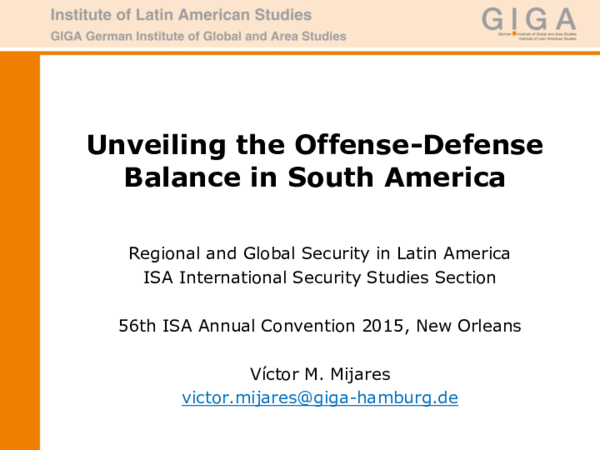 (PDF) Unveiling the Offense-Defense Balance in South America